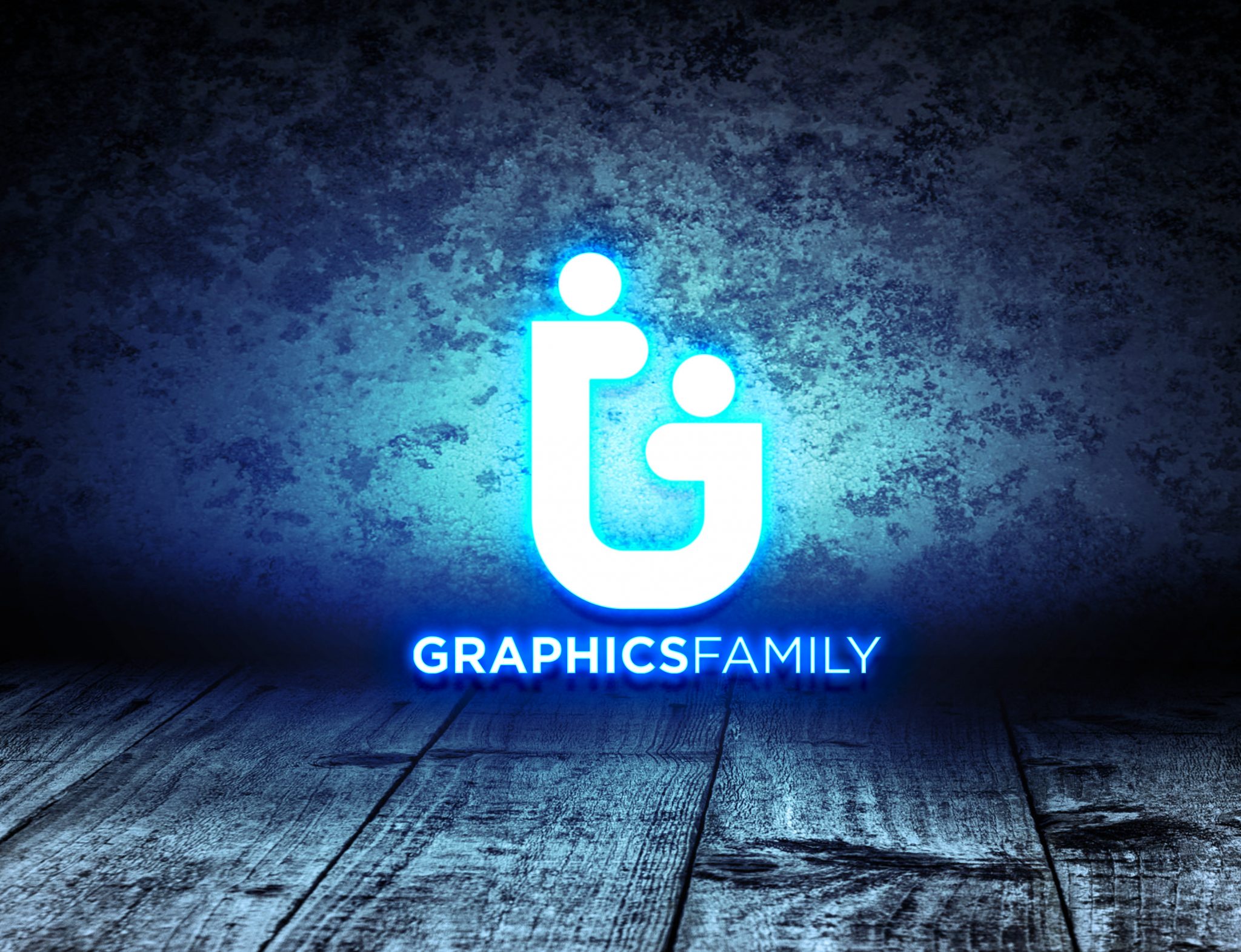 Free PSD Neon Lights Logo MockUp – GraphicsFamily