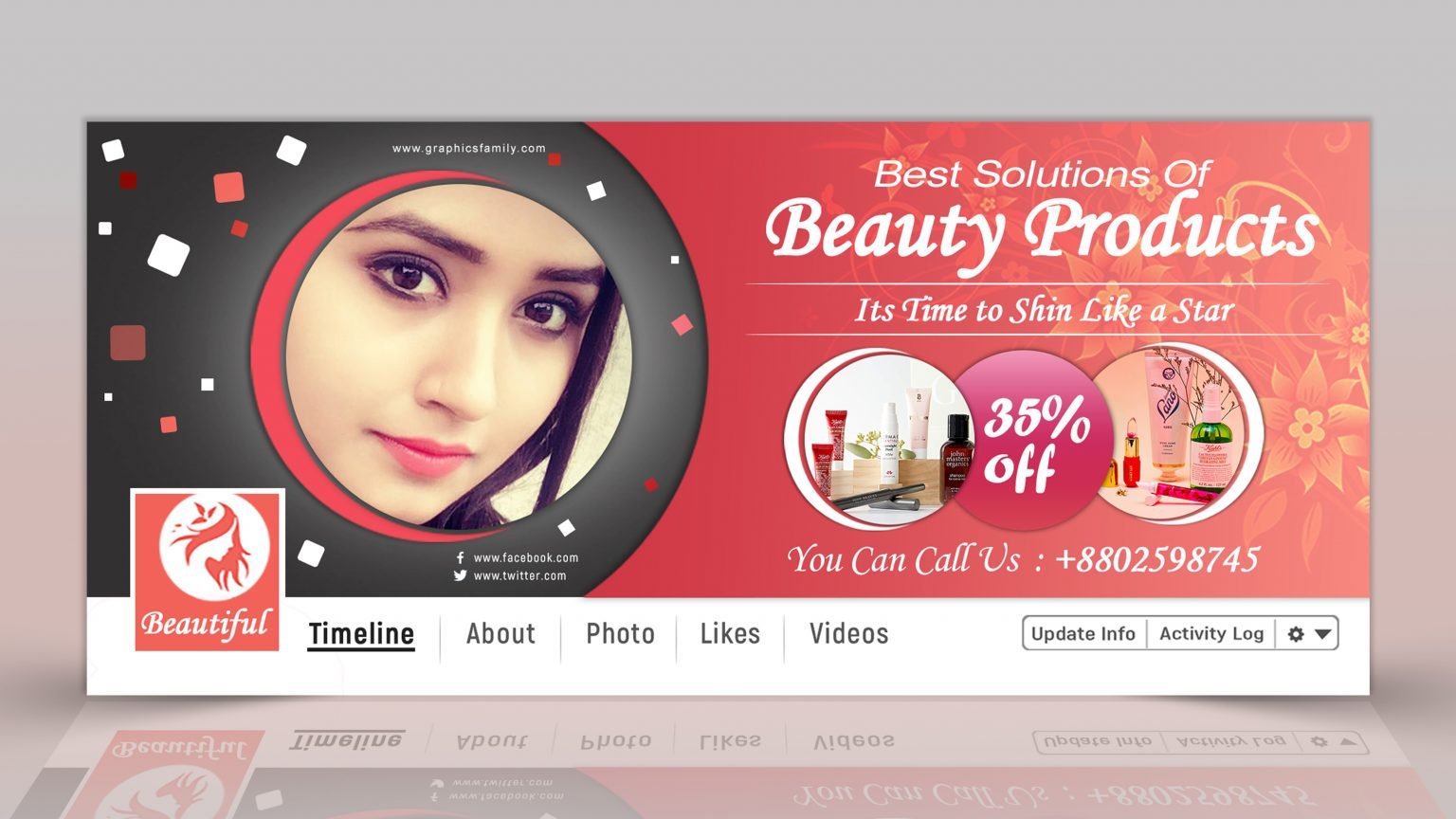 Free Skin Care Facebook Cover Design – GraphicsFamily