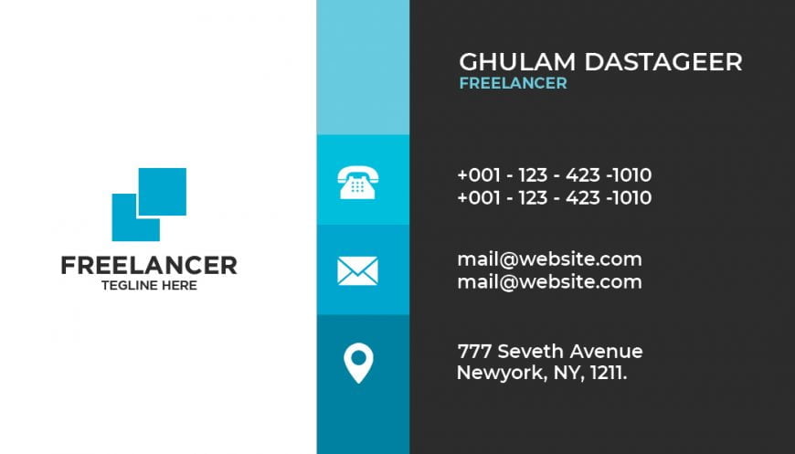 Freelancer Business Card Template – GraphicsFamily