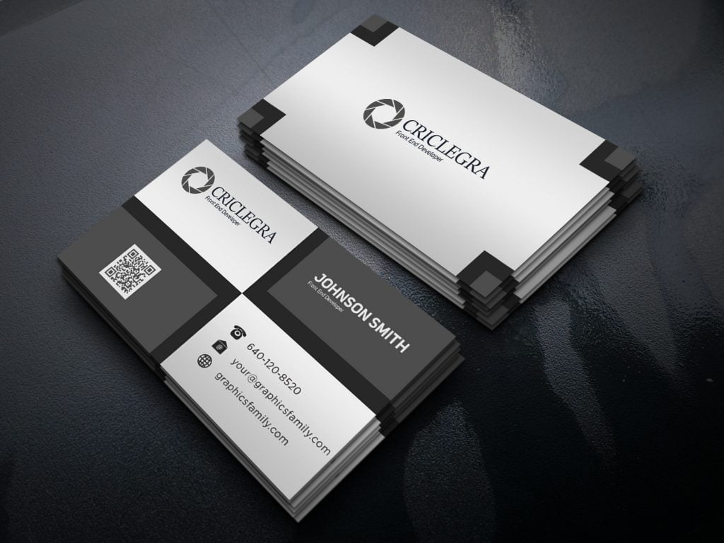 Front End Developer Business Card Design – GraphicsFamily