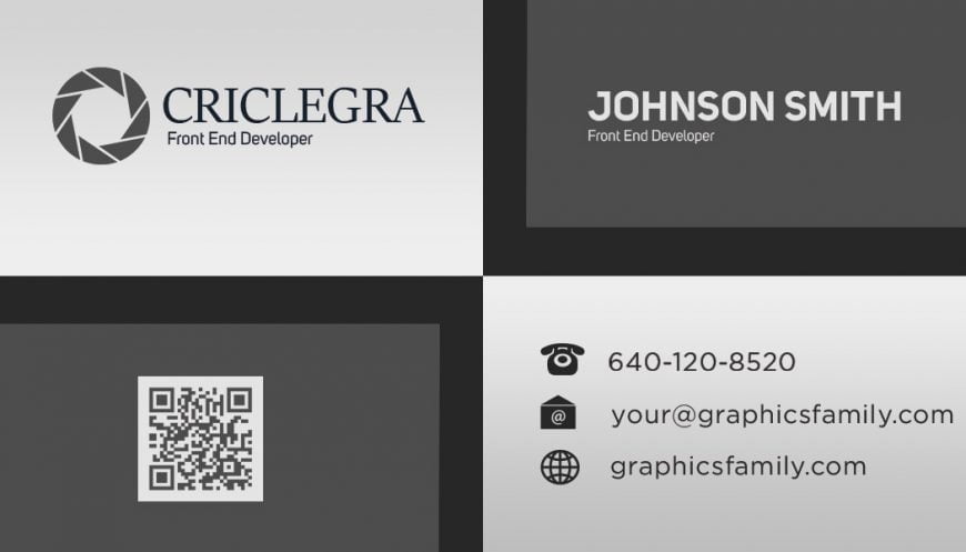 Front End Developer Business Card Design – GraphicsFamily