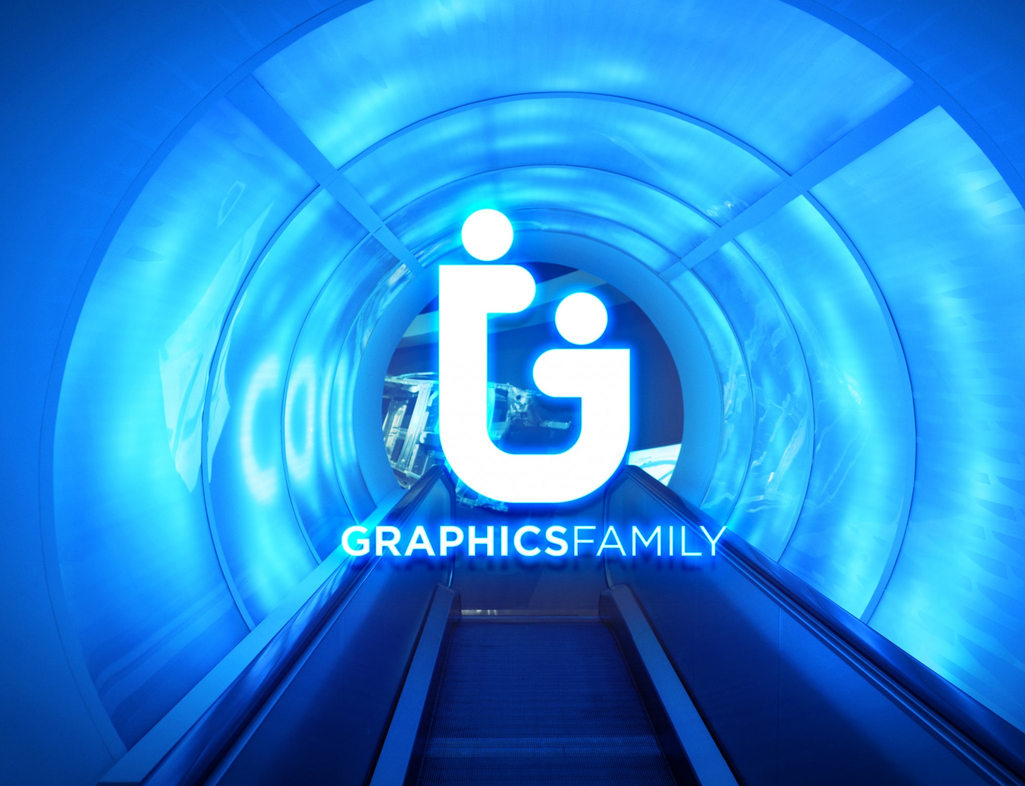 Free PSD Neon Lights Logo MockUp – GraphicsFamily