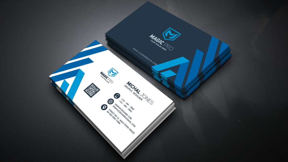 Professional Graphic Studio Business Card .PSD Template – GraphicsFamily