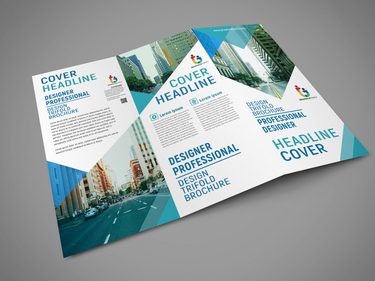 .Psd Professional Trifold Brochure Design – GraphicsFamily