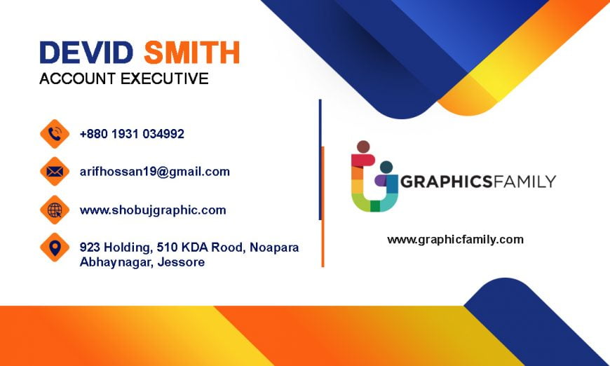 🧑🏼‍💼 Account Executive Business Card Design – GraphicsFamily