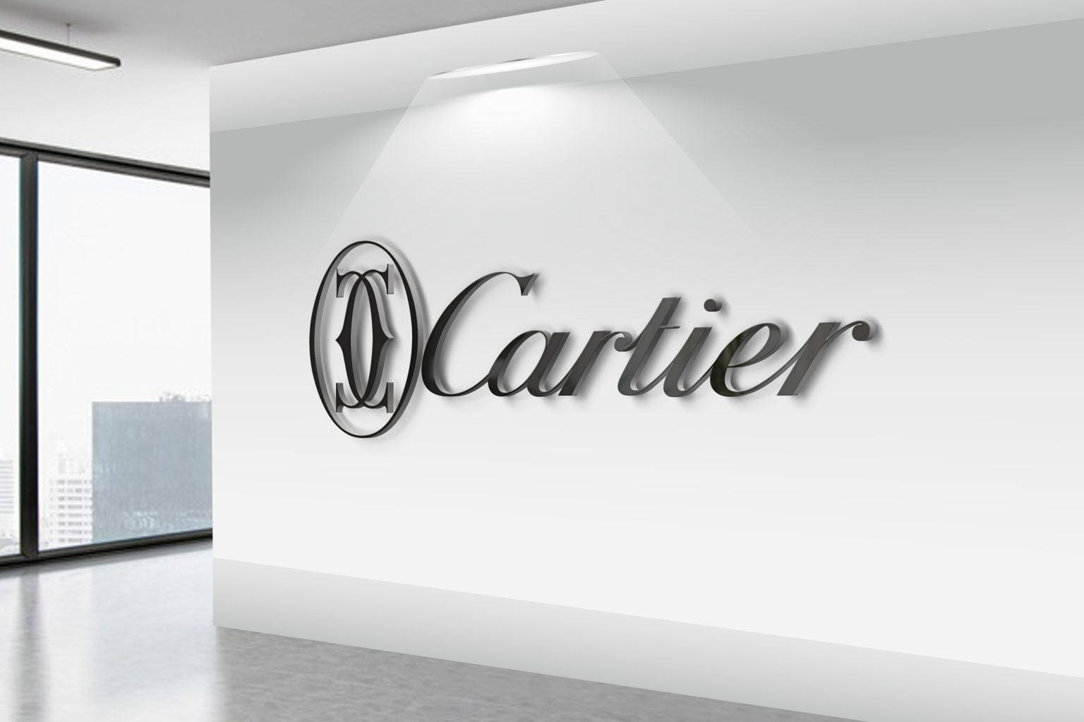 Free Realistic 3D Wall Logo MockUp – GraphicsFamily