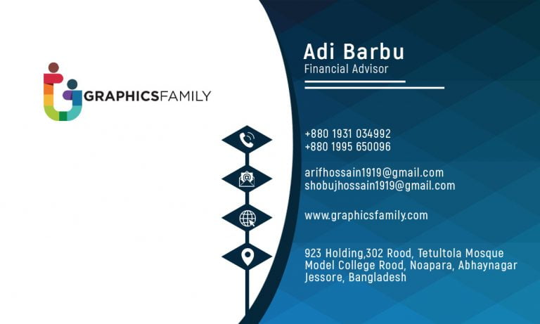 Financial Advisor Business Card Template – GraphicsFamily