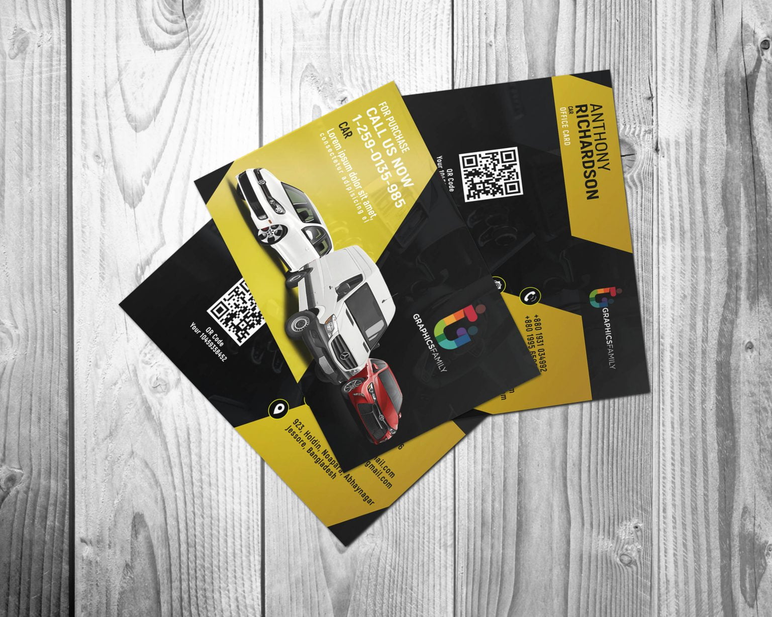 Stylish Automotive Business Card Design – GraphicsFamily