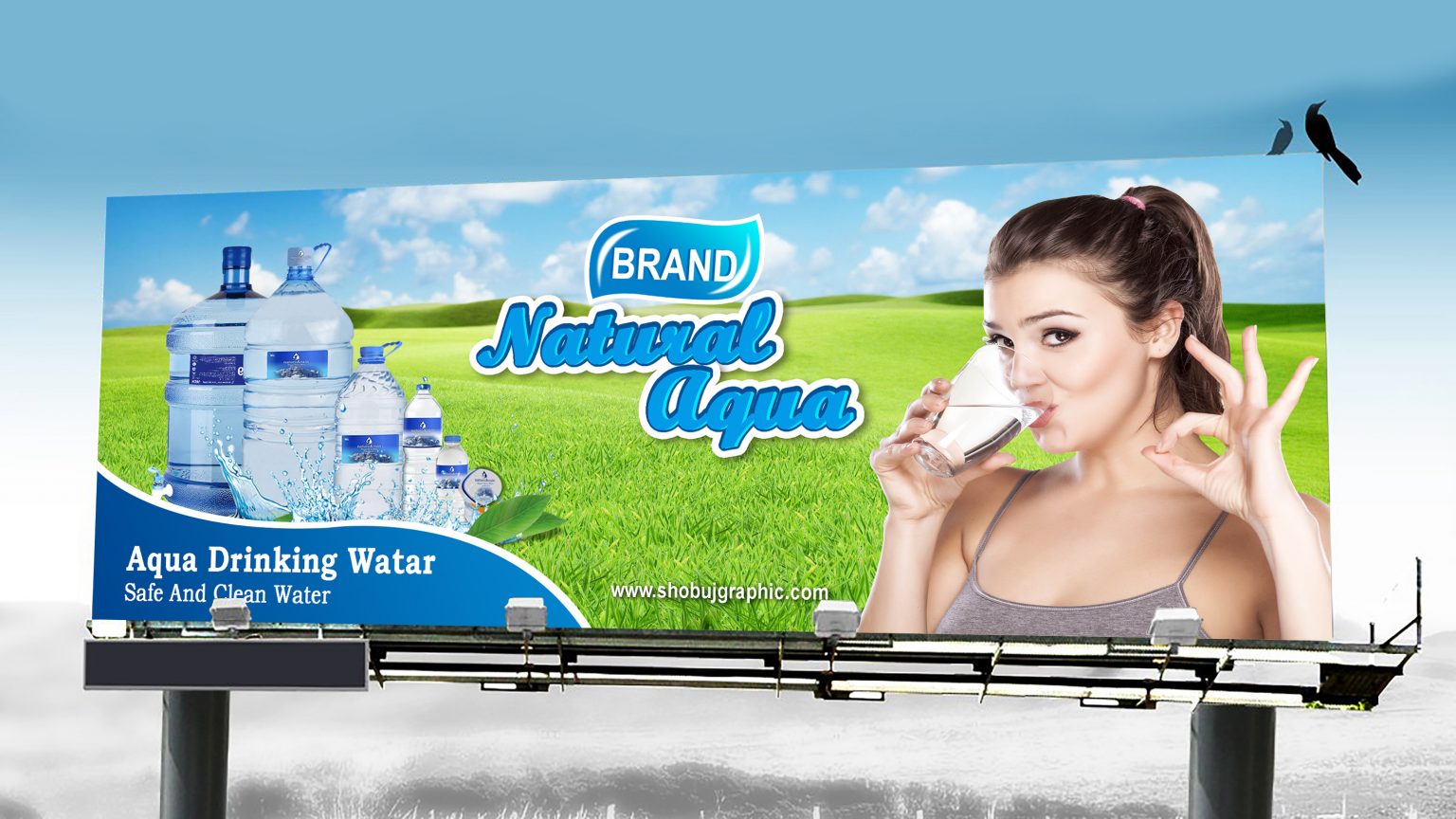 Water Billboard PSD Banner Design – GraphicsFamily