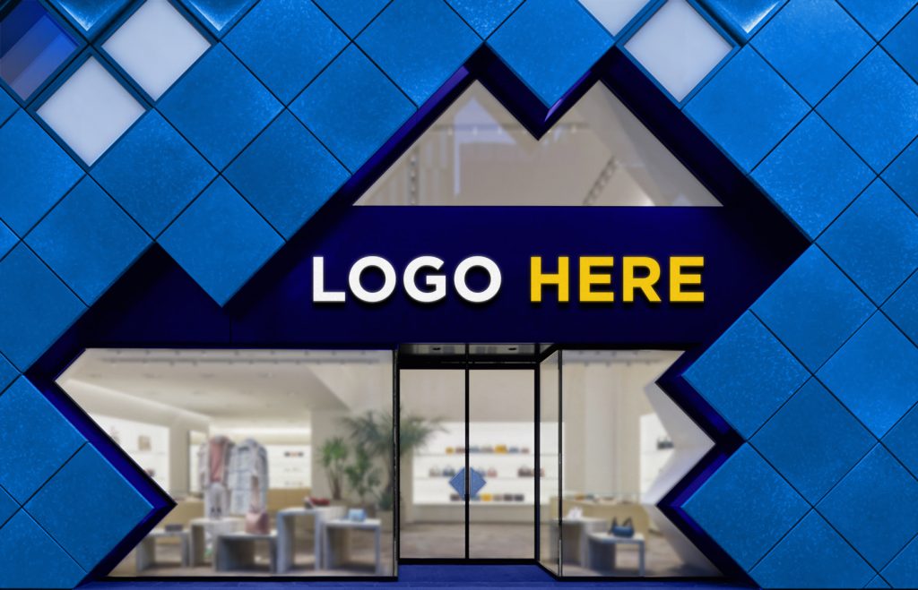 Storefront Logo Mockup – GraphicsFamily