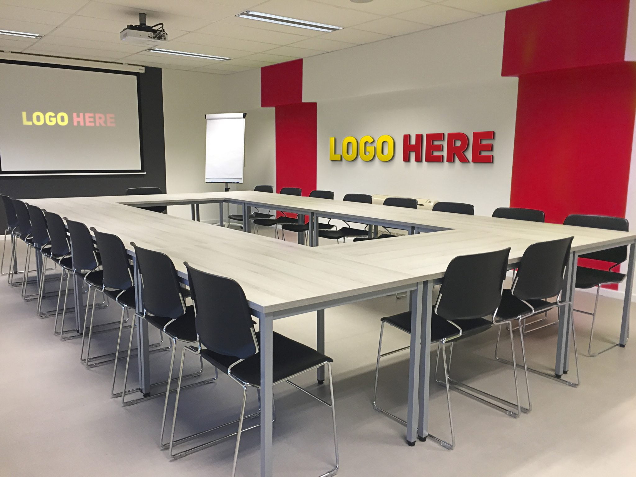 Office Meeting Room Logo Mockup – GraphicsFamily