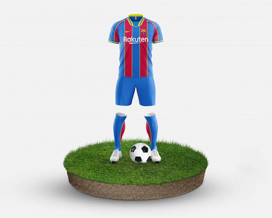 Free Football Kit Mockup Template – GraphicsFamily