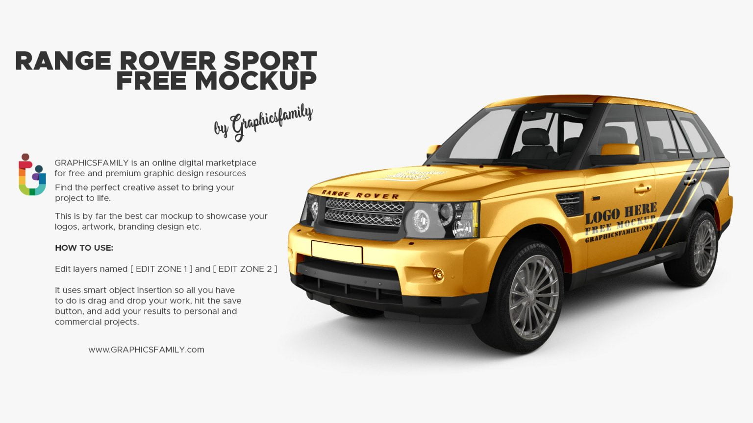 Free Range Rover Sport Mockup – GraphicsFamily