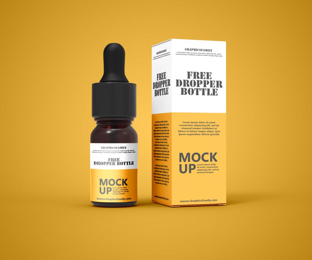 Free Dropper Bottle Mockup – GraphicsFamily