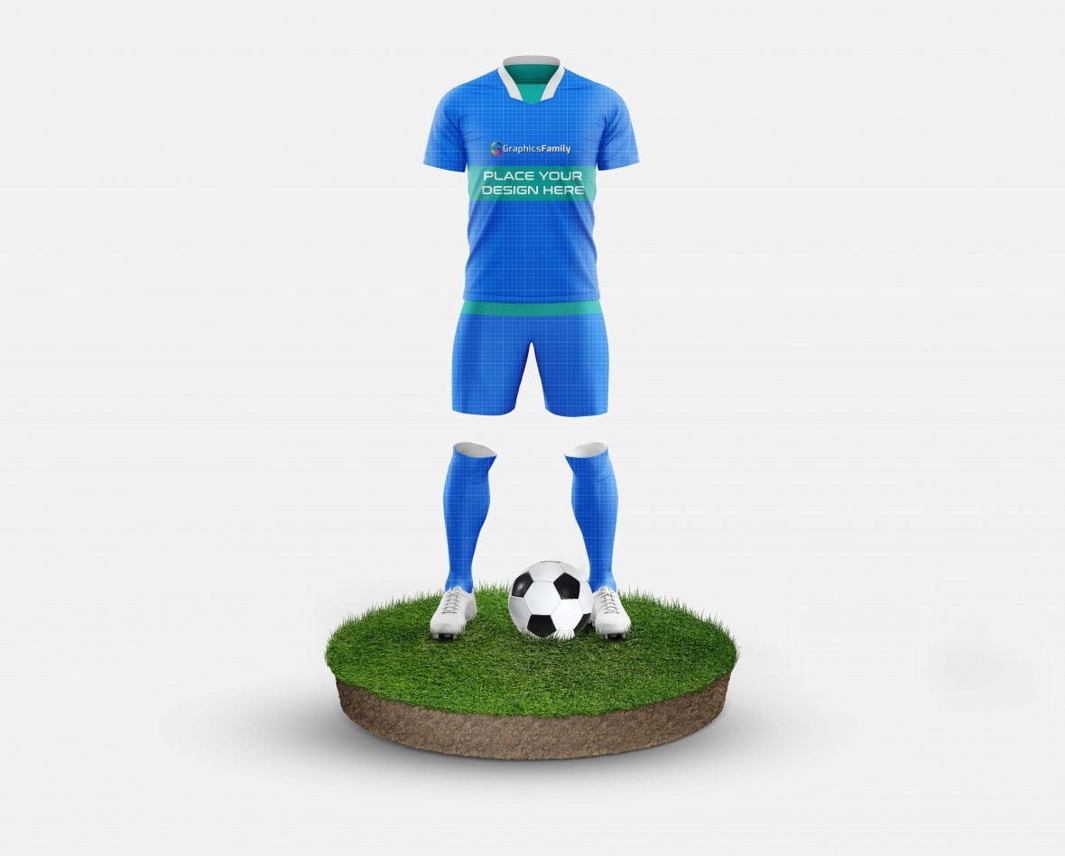 Free Football Kit Mockup Template – GraphicsFamily