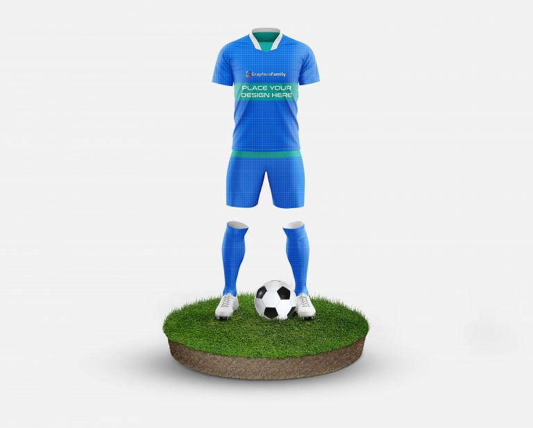 Free Football Kit Mockup Template – GraphicsFamily