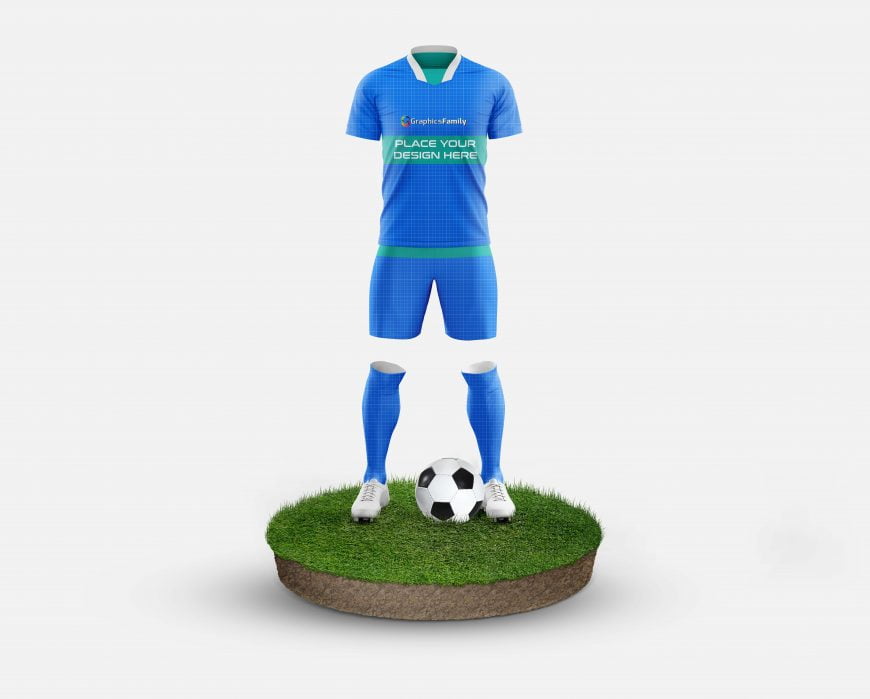 Free Football Kit Mockup Template – GraphicsFamily
