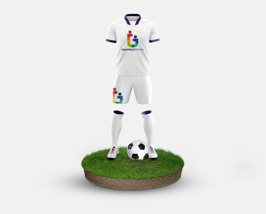Free Football Kit Mockup Template – GraphicsFamily