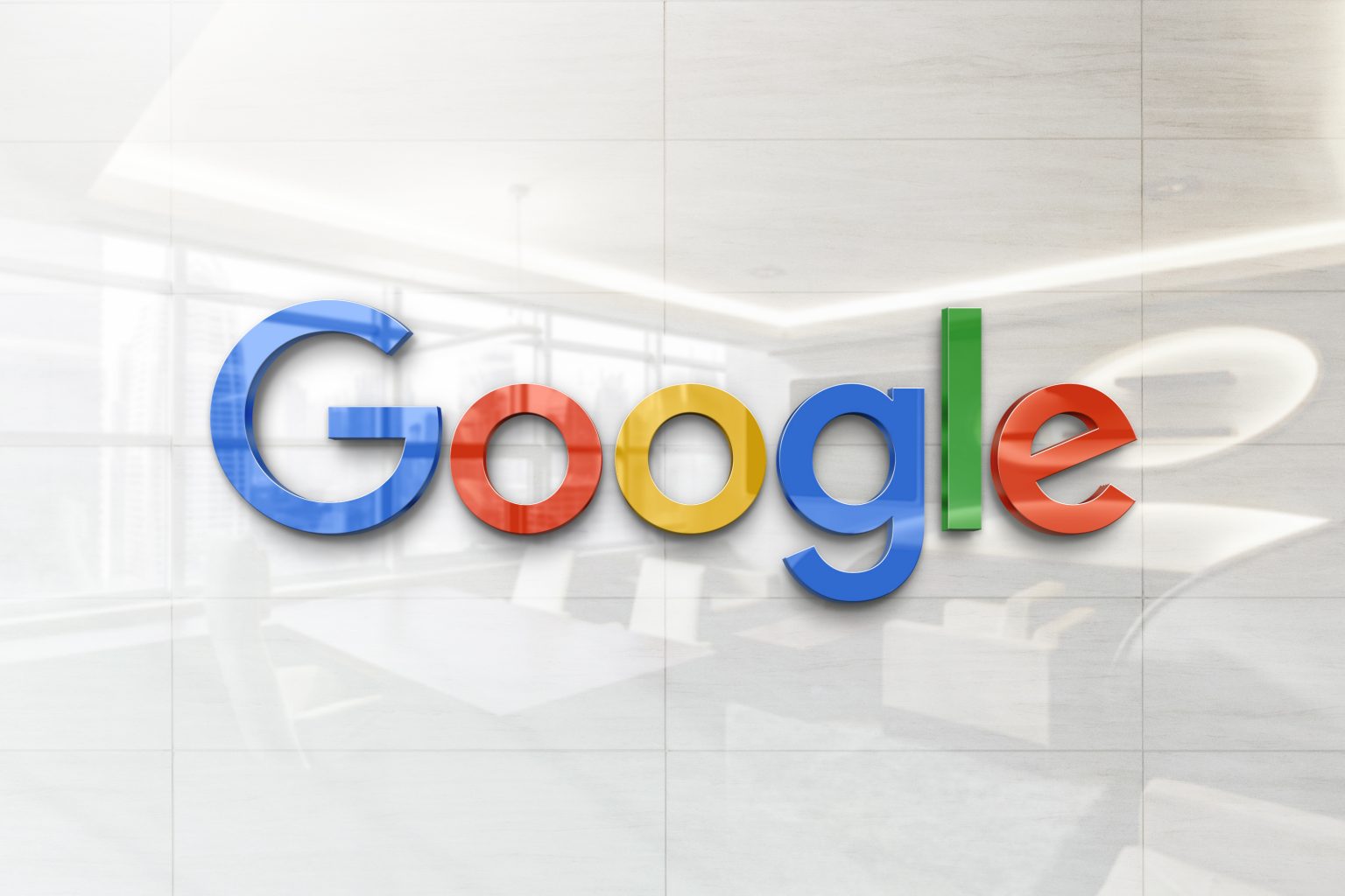 Realistic Glossy Wall Logo Mockup – GraphicsFamily