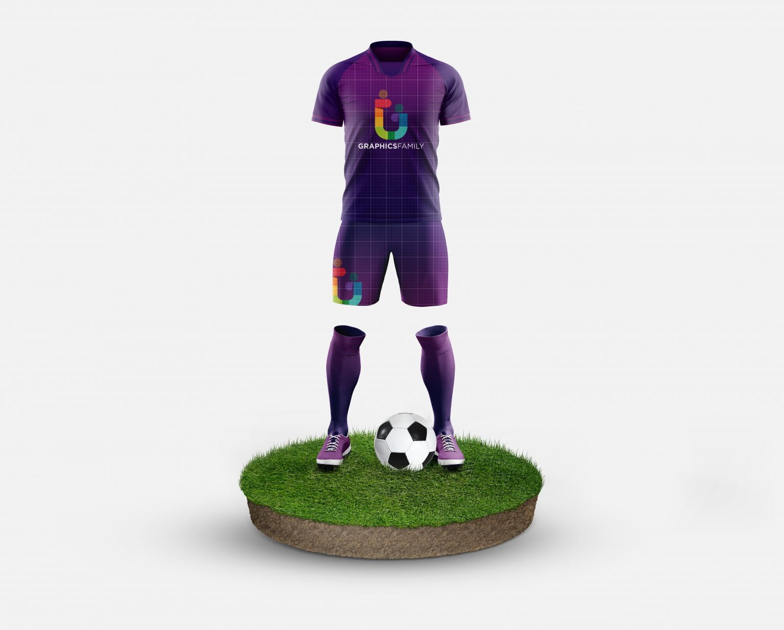 Free Football Kit Mockup Template – GraphicsFamily