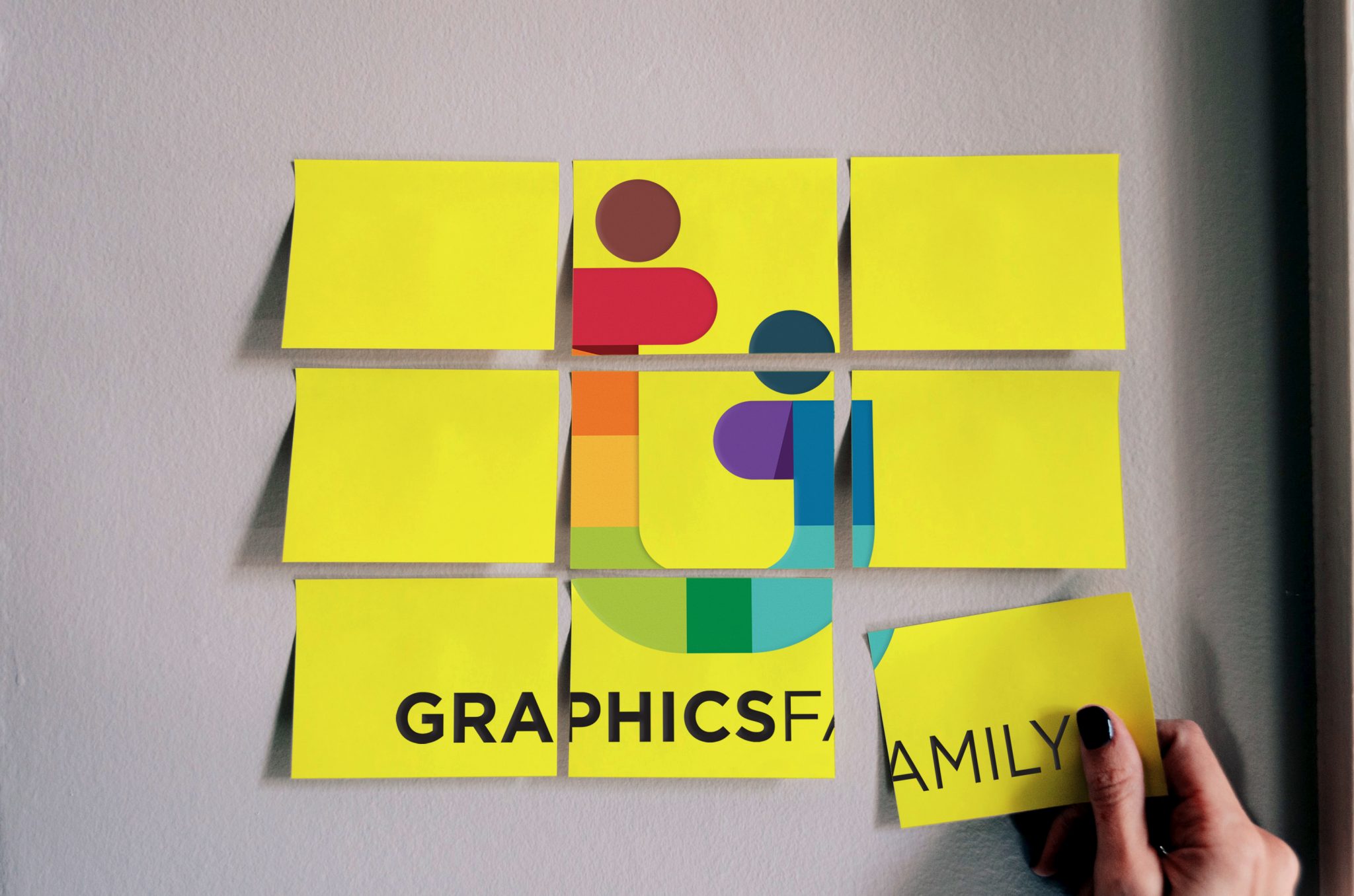 Free Sticky Notes Logo Mockup – GraphicsFamily