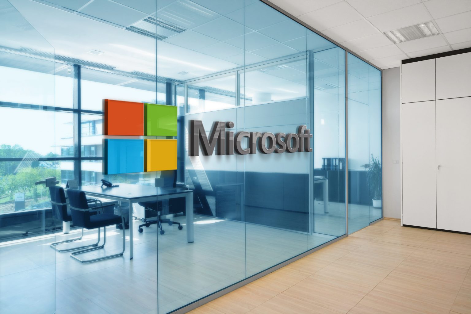 Office Space Window Logo Mockup – GraphicsFamily
