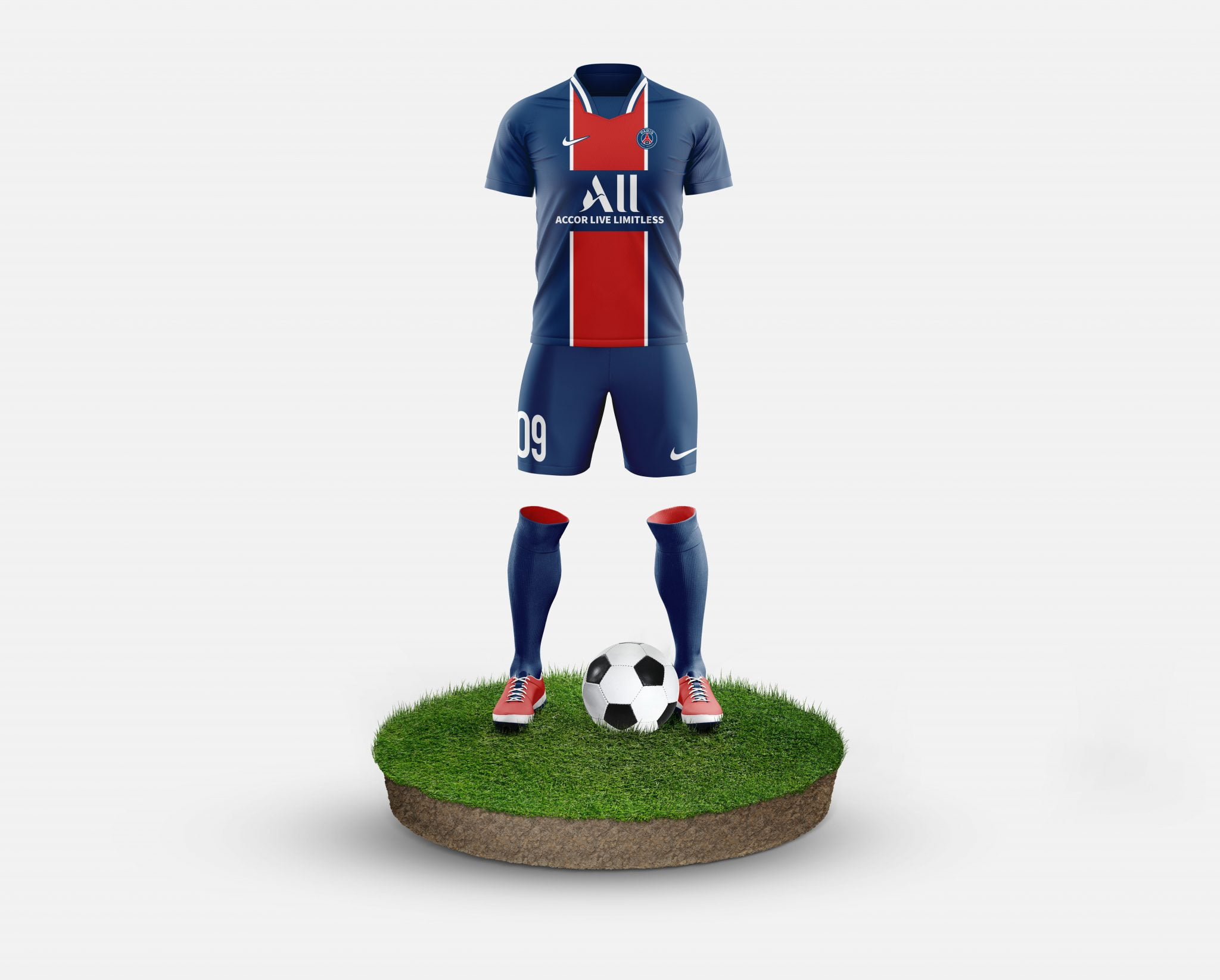 Free Football Kit Mockup Template – GraphicsFamily