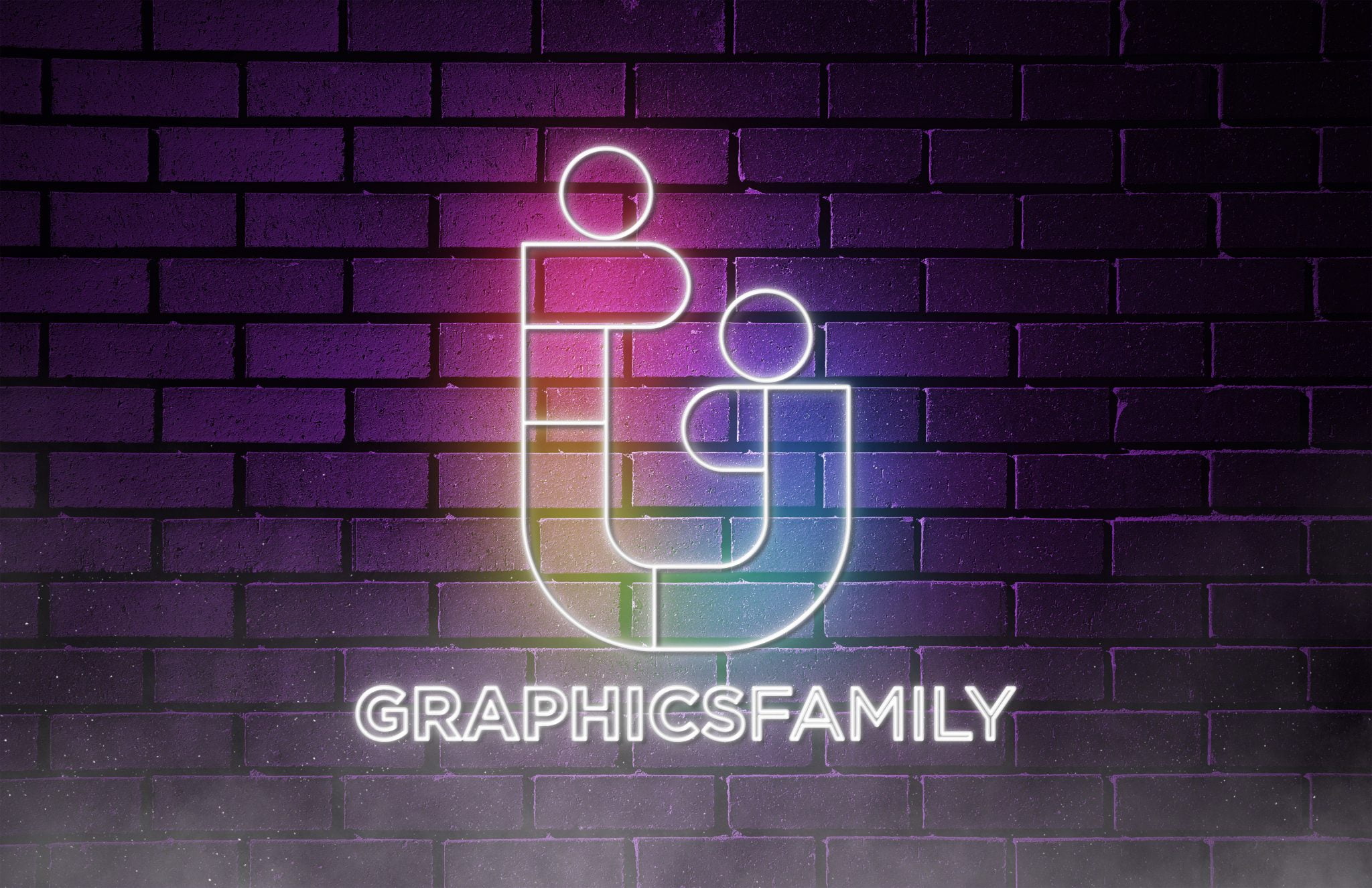 Free Neon Logo Mockup – GraphicsFamily