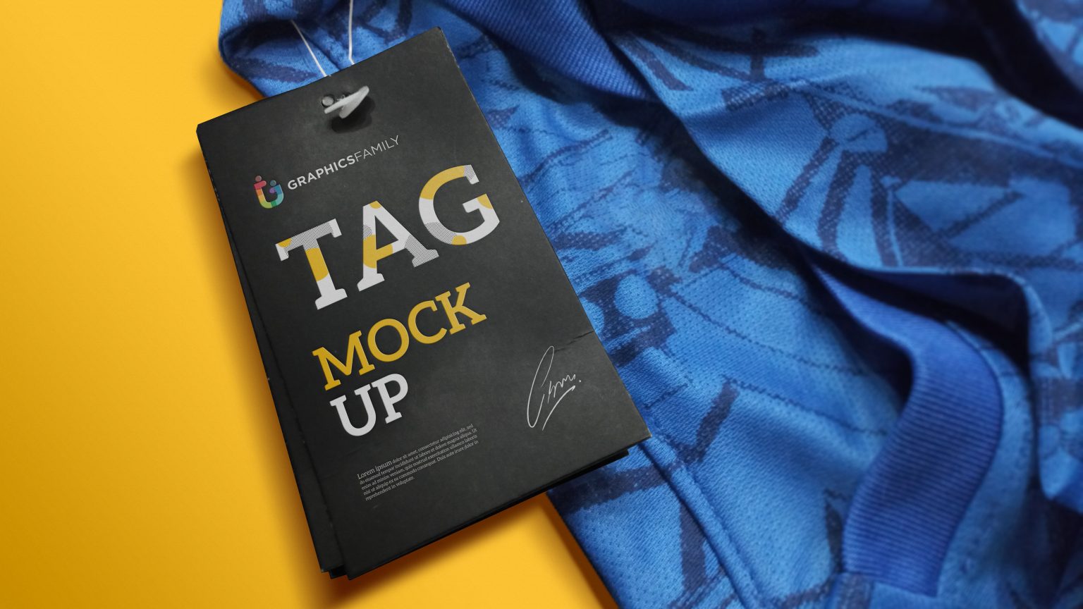 Free Tag Mockup – GraphicsFamily