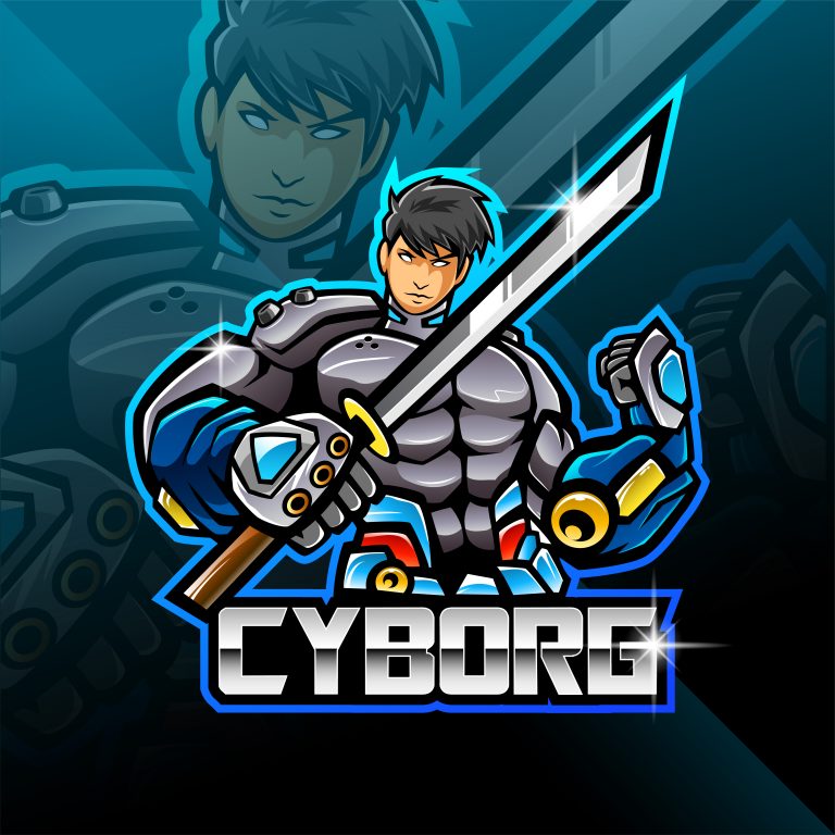 Free Cyborg Logo Mascot – GraphicsFamily