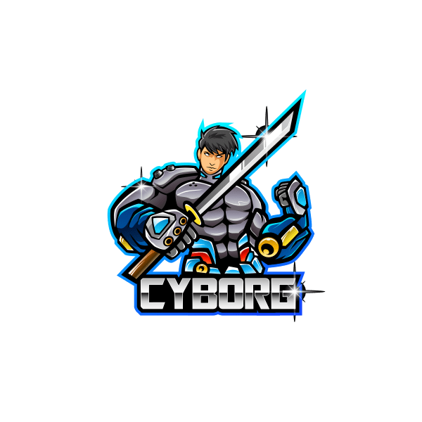 Free Cyborg Logo Mascot – GraphicsFamily
