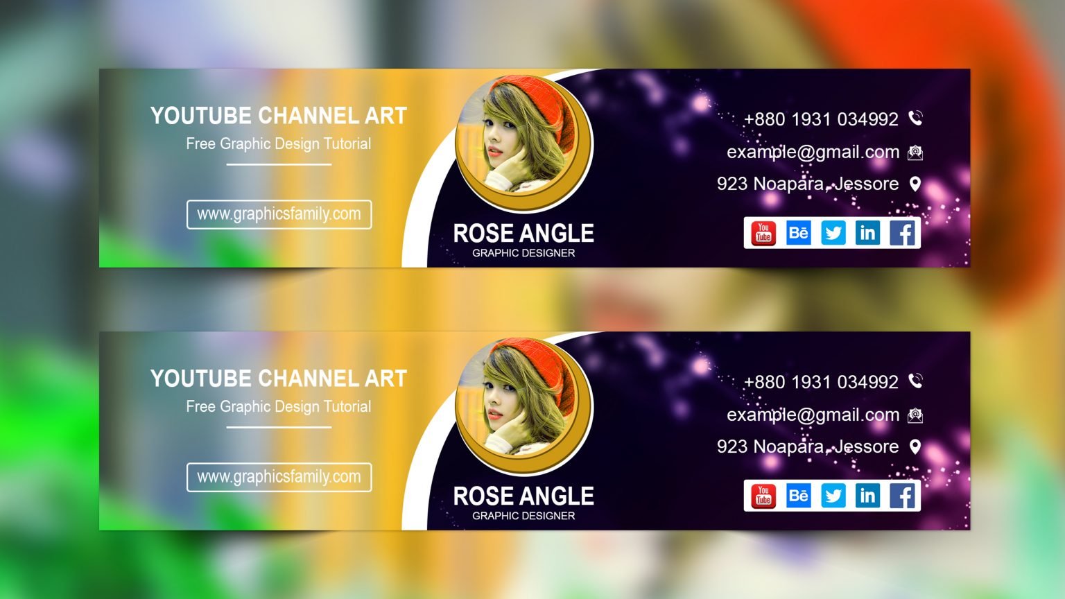 Artist Youtube Channel Art Design FREE PSD – GraphicsFamily