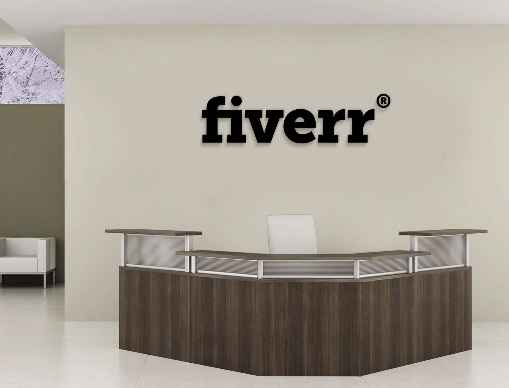 Office Front Desk Logo Mockup – GraphicsFamily