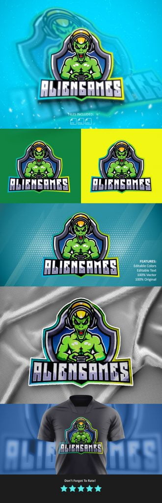 Alien Games Mascot Logo – GraphicsFamily