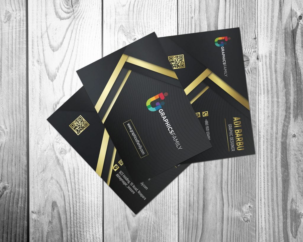 Gold Business Card – GraphicsFamily