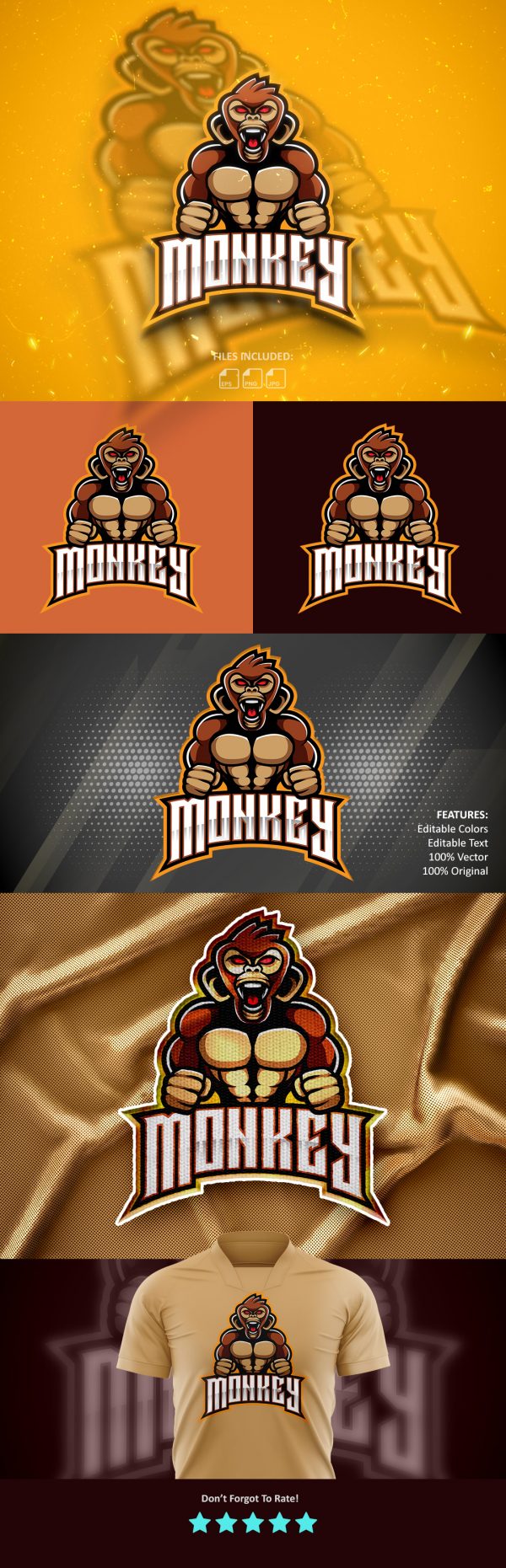 Monkey Esports Logo Design – GraphicsFamily