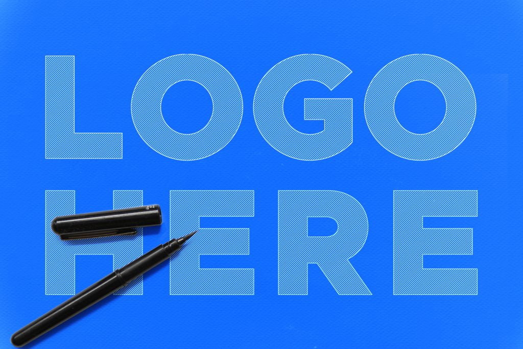 Outline Sketch Logo Mockup – GraphicsFamily