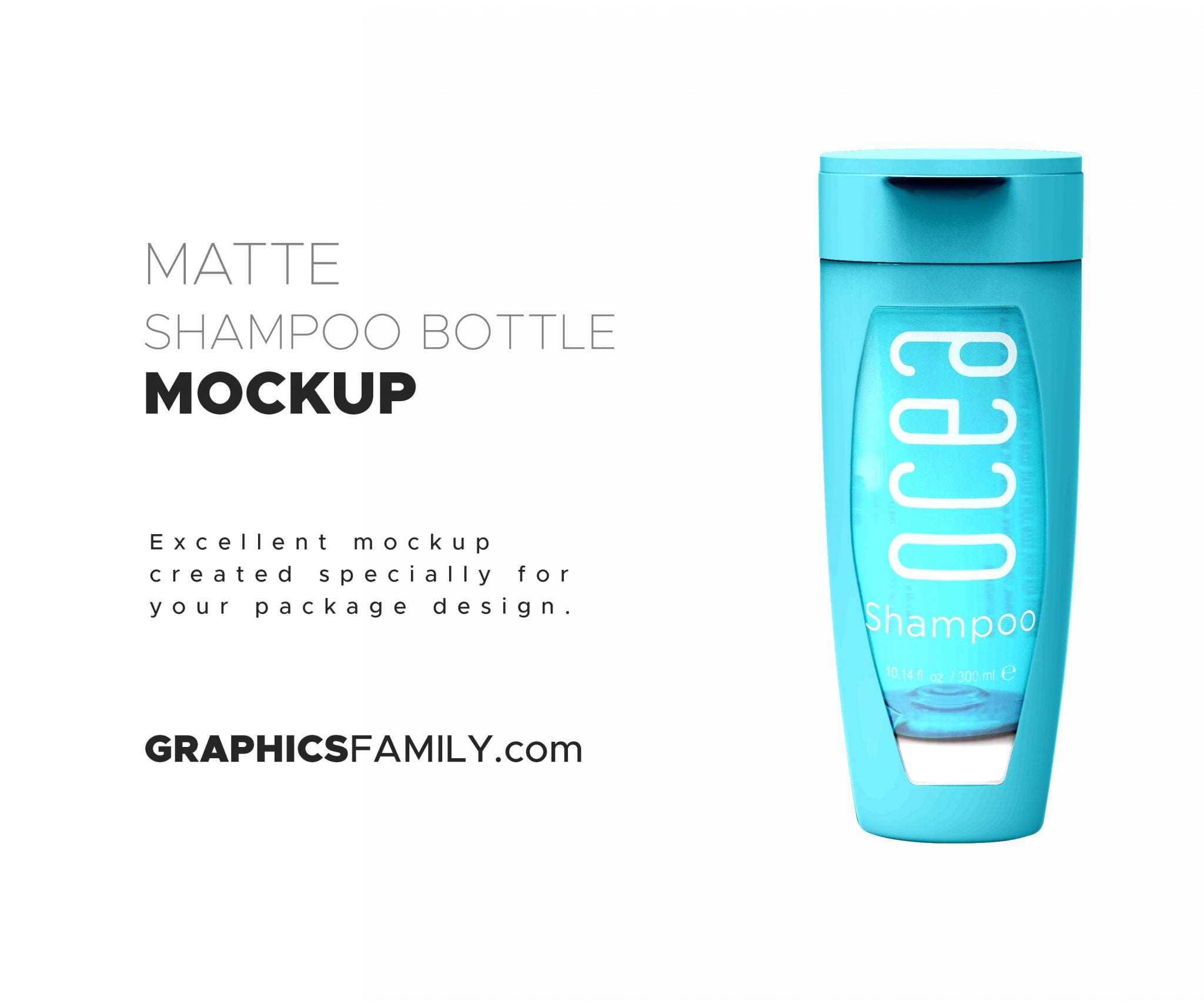 Matte Shampoo Bottle with Flip-Top Cap Mockup – GraphicsFamily
