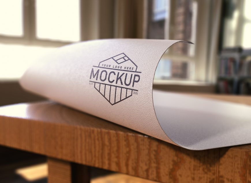 Free Paper Pressed Logo Mockup – GraphicsFamily