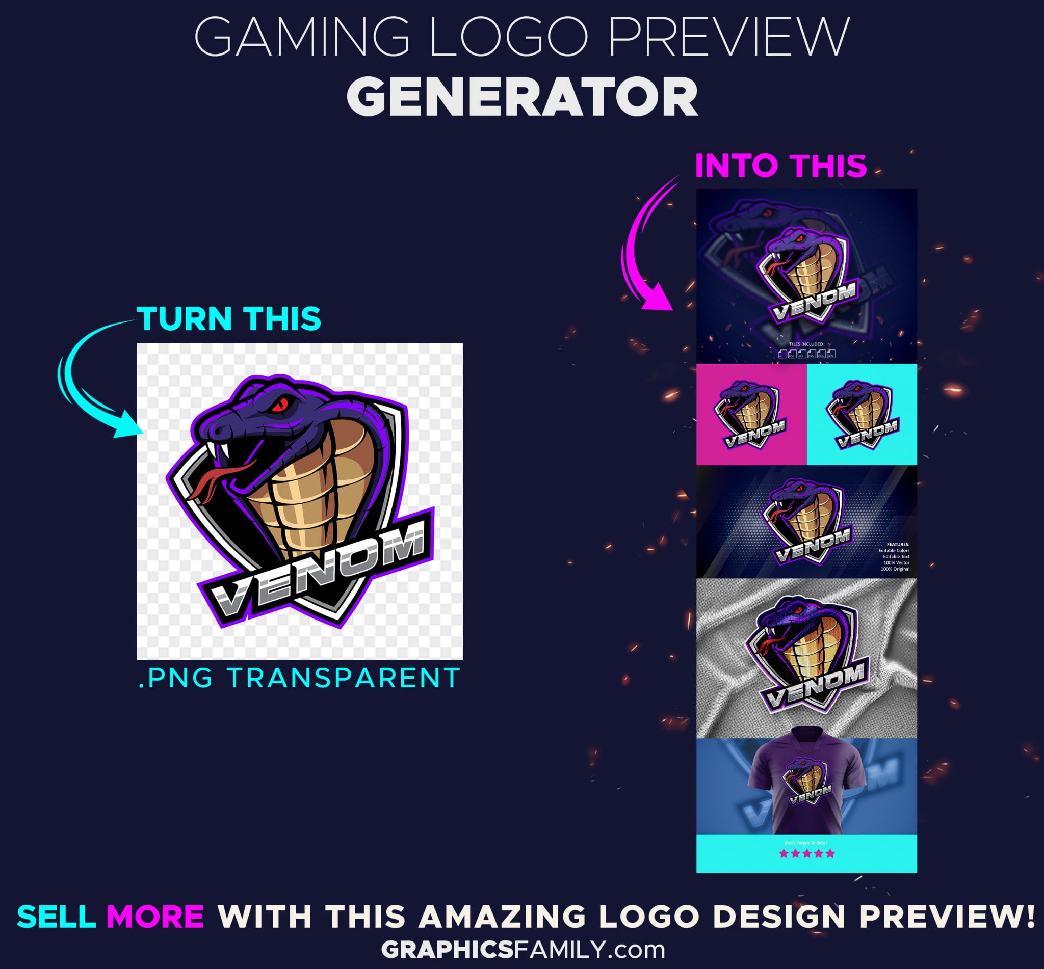 Gaming Logo Preview Generator – GraphicsFamily