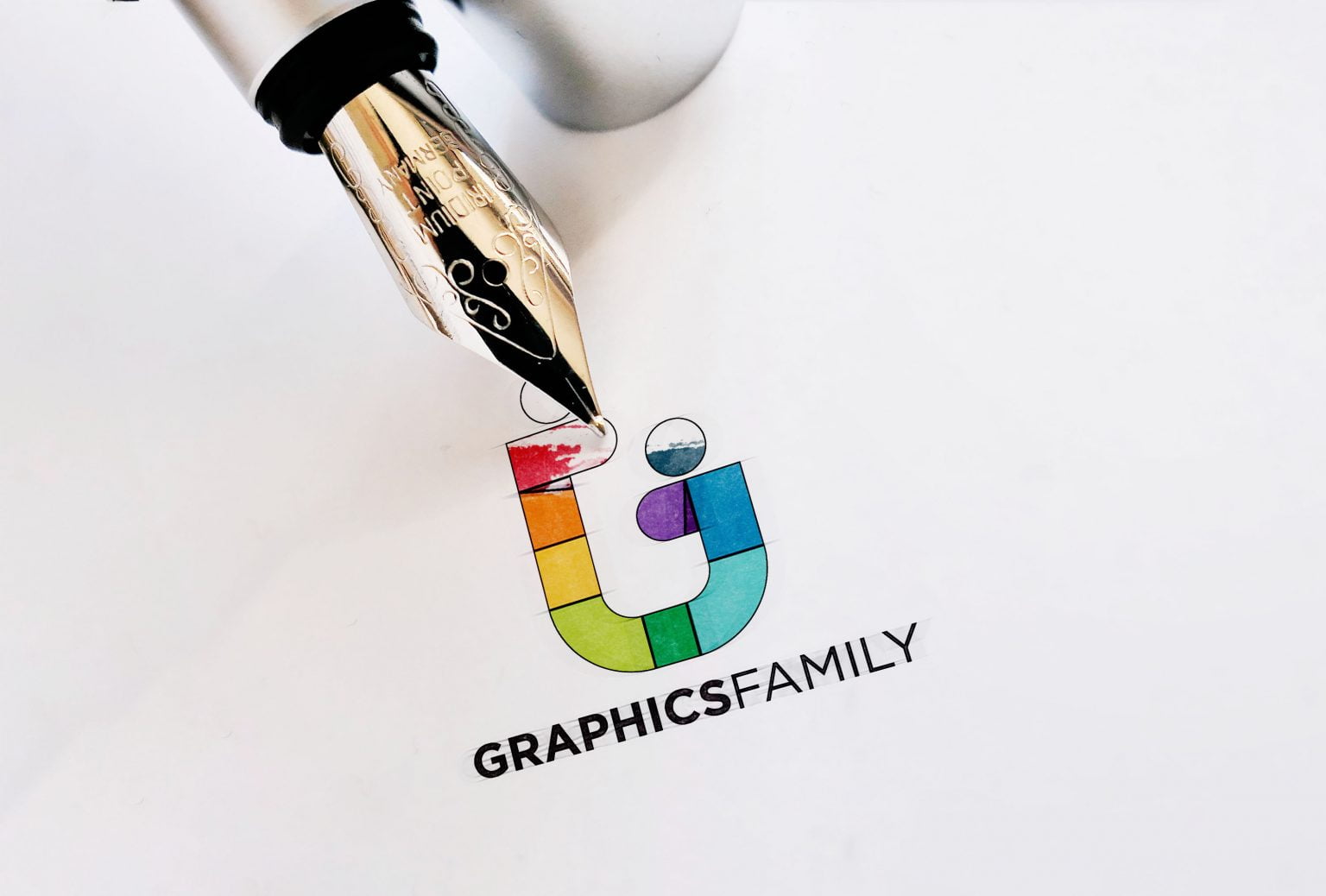 Ink Pen Logo Mockup – GraphicsFamily
