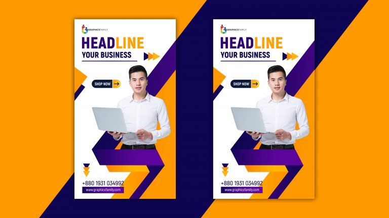 Instagram Business Story Design PSD – GraphicsFamily