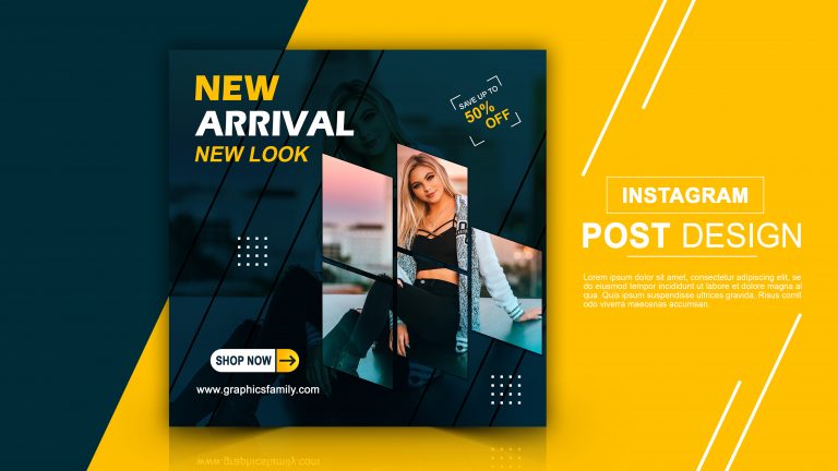 Instagram Post Design for Shop Sale Discount – GraphicsFamily