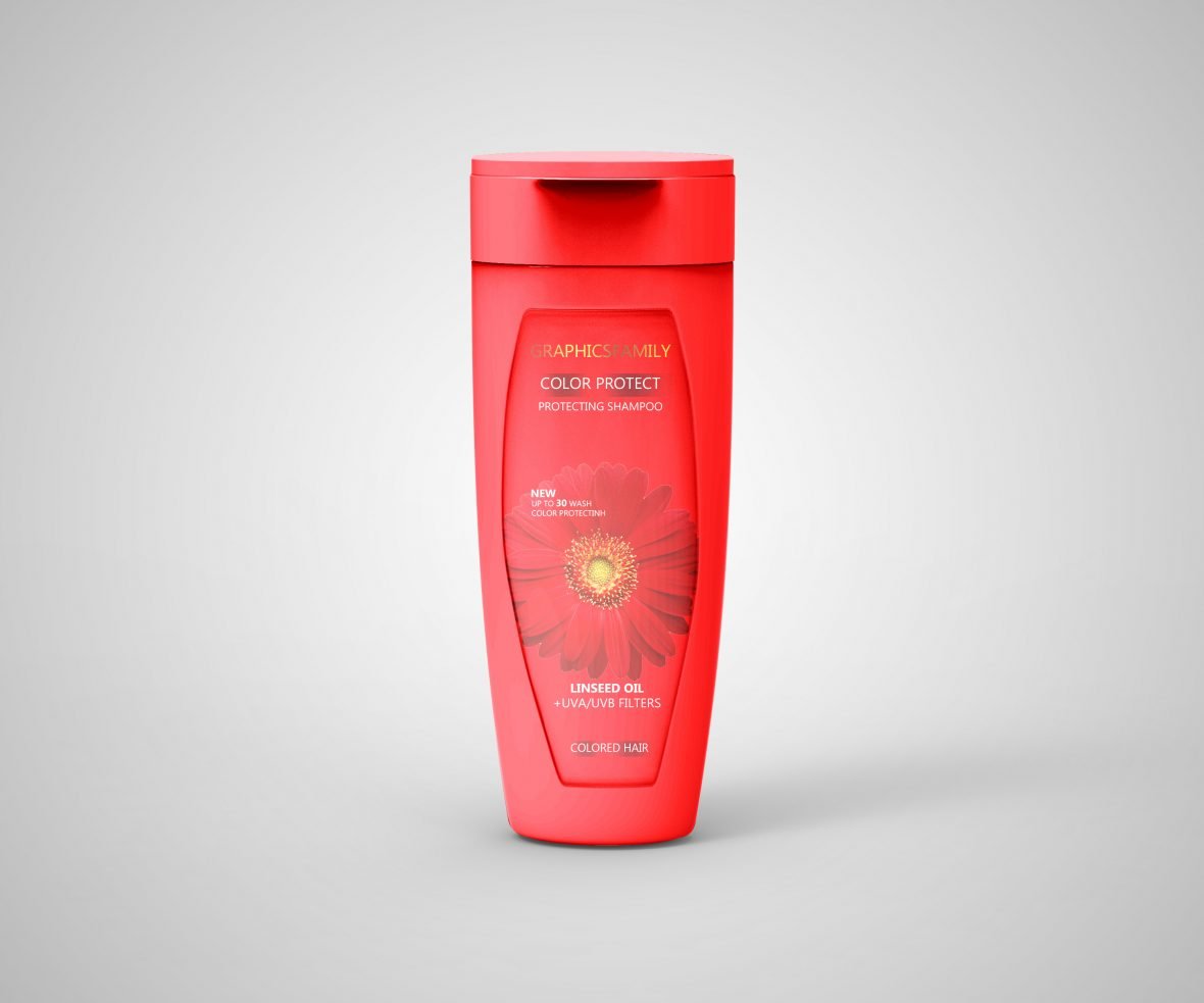 Matte Shampoo Bottle with Flip-Top Cap Mockup – GraphicsFamily