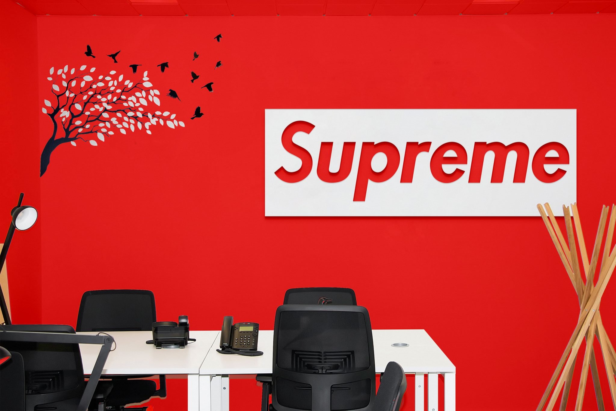 Office Work Area Logo Mockup – GraphicsFamily