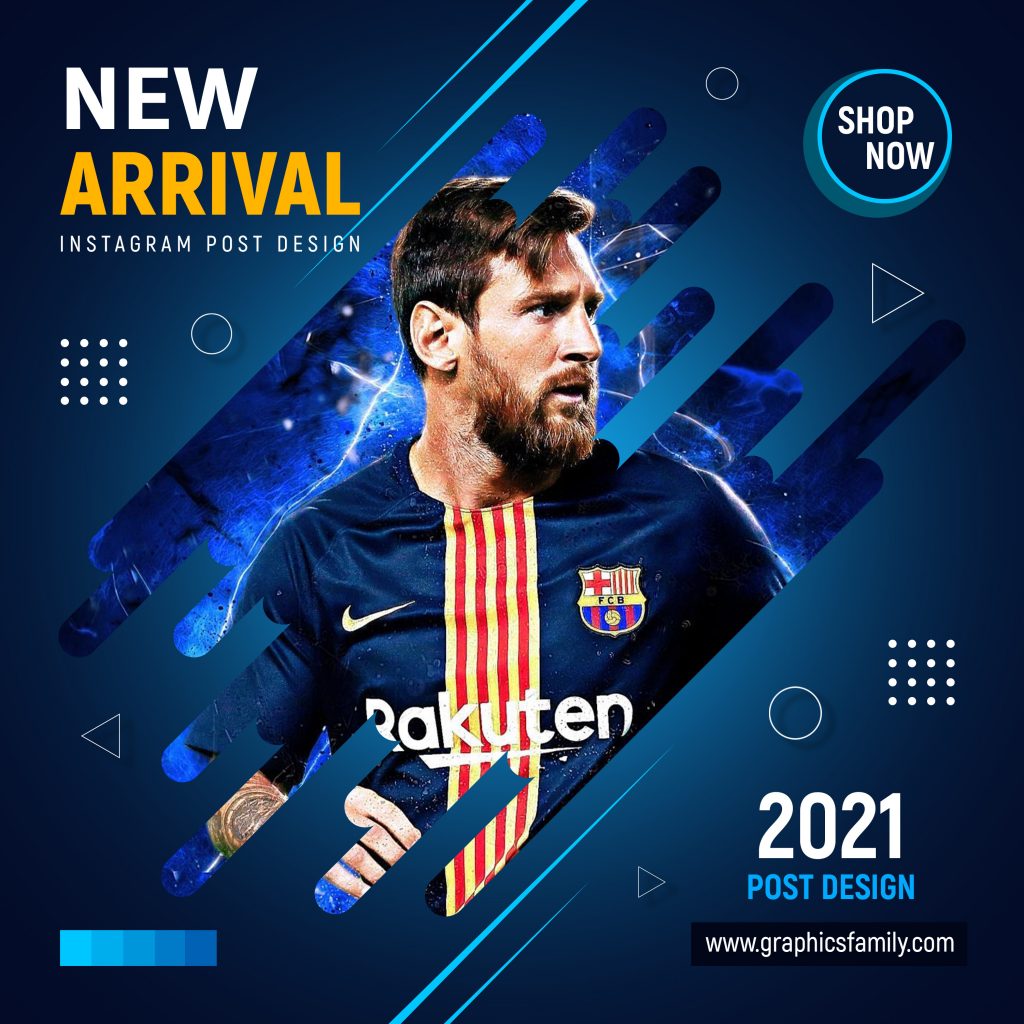 Sports eCommerce Instagram Post Design PSD – GraphicsFamily