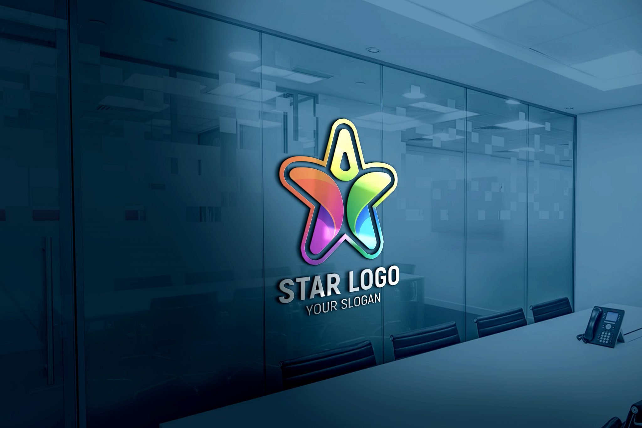 Star Person Logo Design PSD – GraphicsFamily