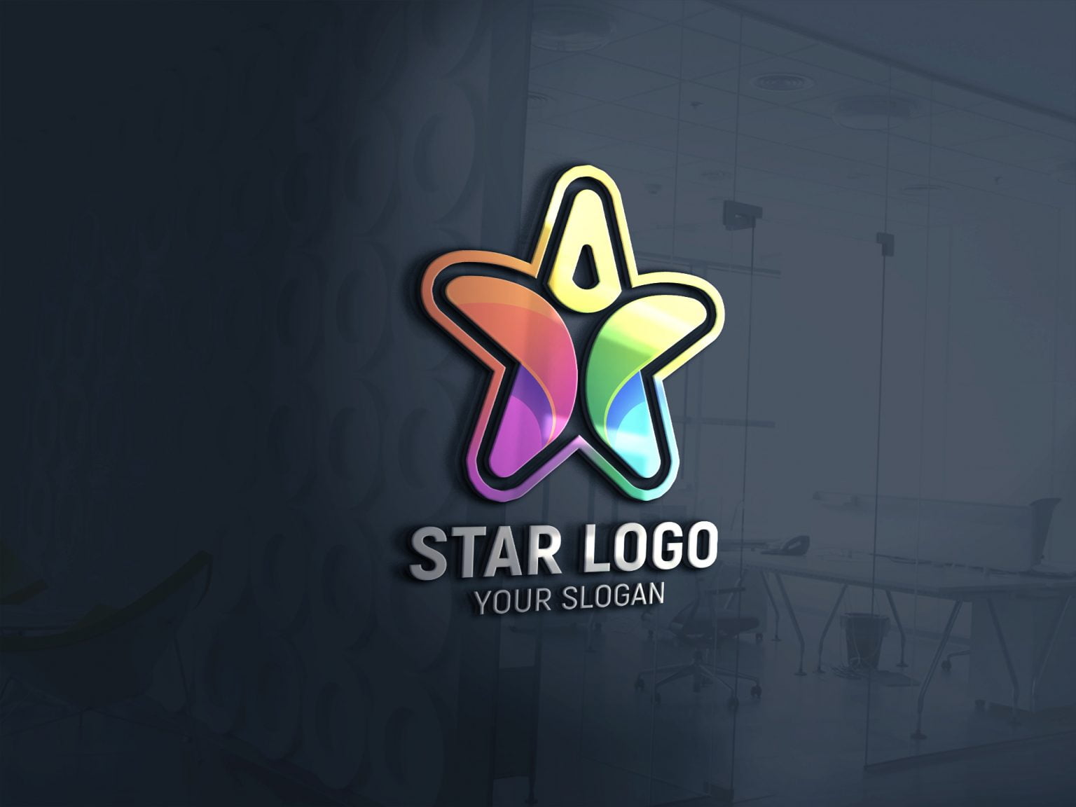 Star Person Logo Design PSD – GraphicsFamily