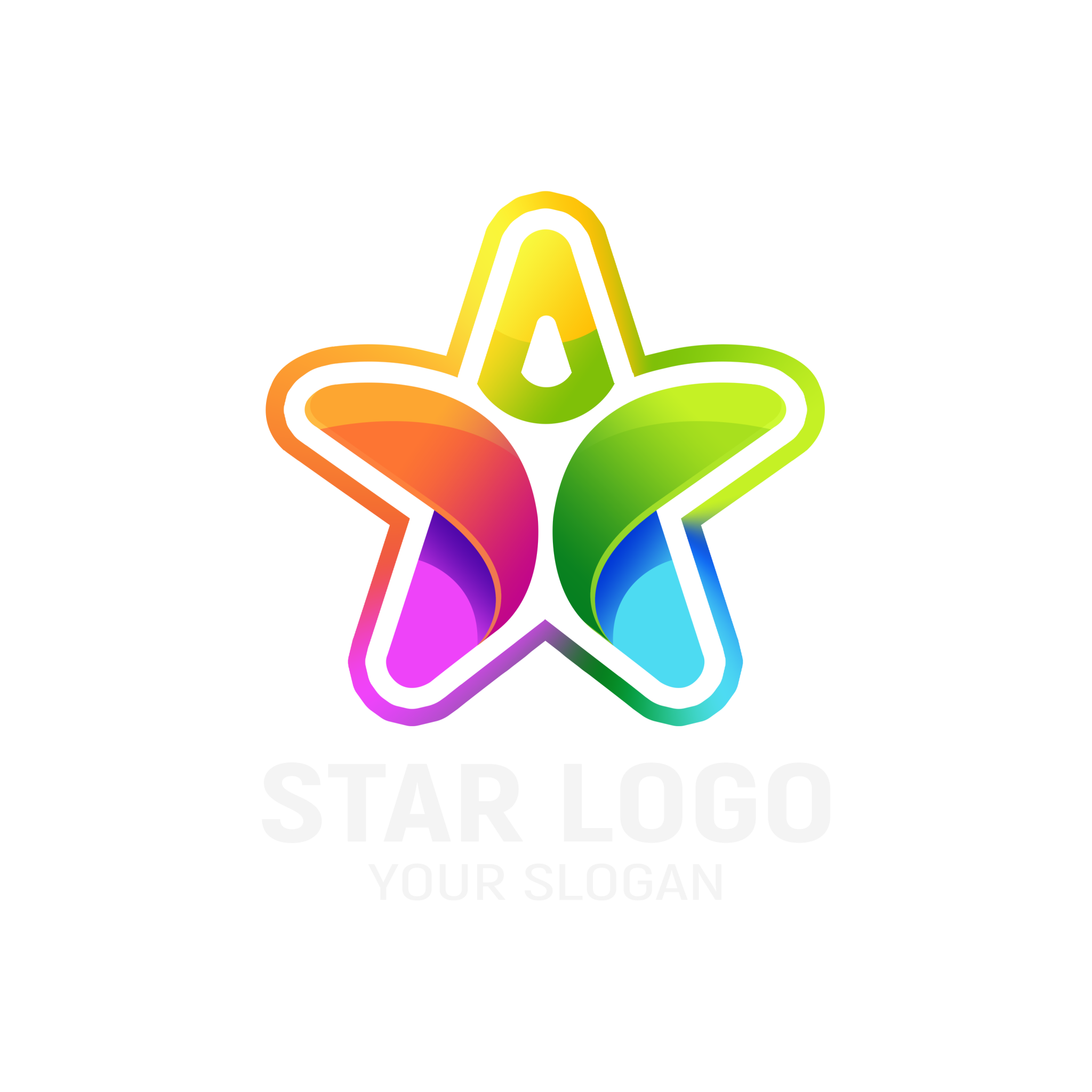 Star Person Logo Design PSD – GraphicsFamily