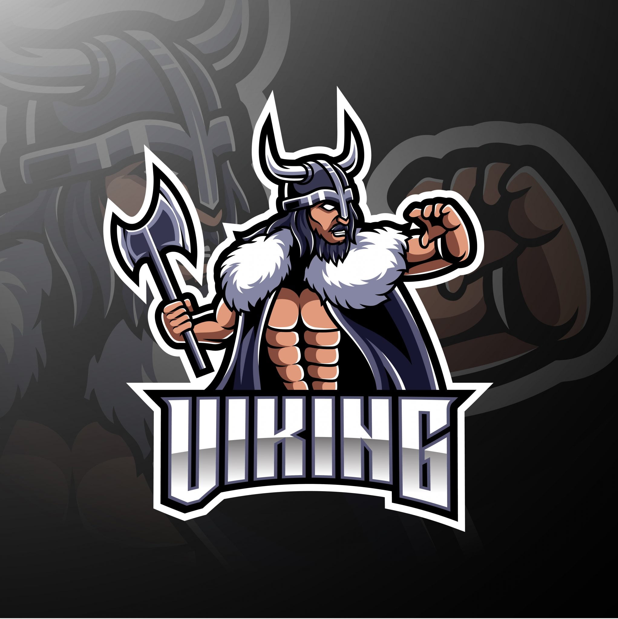 Viking Warrior Mascot Logo – GraphicsFamily